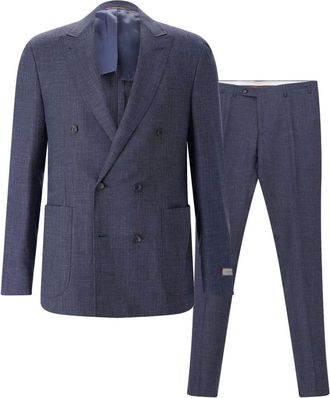 Canali Homme, Costumes, Bleu, Taille: XL Costume crois&eacute; Kei