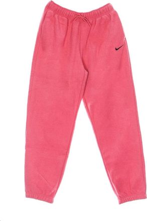 Nike Pl&uuml;sch-Jogginghose mit hohem Bund - - Sport - Damen - Rosa - L