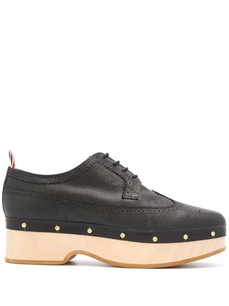 Thom Browne Clogs mit Budapestermuster - Schwarz