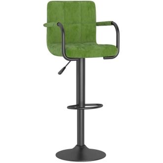 vidaXL Barhocker Hellgr&uuml;n Samt vidaXL