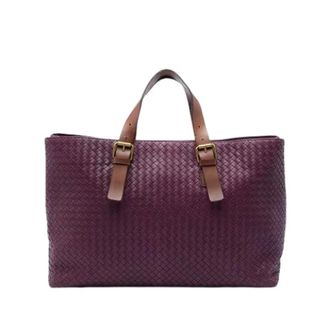 Bottega Veneta Pre-owned Gewebte Nappa Leder Tote - - Pre-owned - Damen - Lila - ONE SIZE