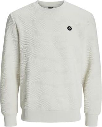 Jack & Jones Sweatshirt Crew Neck SMU Jcogeo-Sweat-Shirt &agrave; col Rond pour Homme, Guimauve (Malvavisco), L