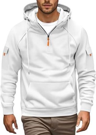 Generic Sweat &agrave; capuche l&eacute;ger uni pour homme 2026 Automne Hiver Patchwork Couleur Patchwork Manteau d&eacute;contract&eacute; V&ecirc;tements pour entra&icirc;nement int&eacute;rieur et ext&eacute;r