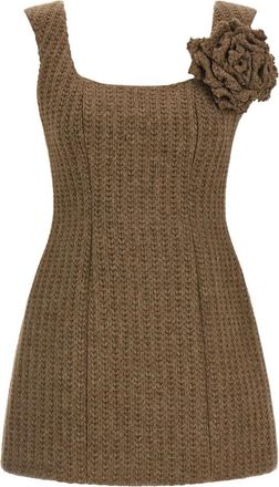 Giuseppe Di Morabito Femme, Robes, Brun, Taille: 36 FR Knitted Wool Mini Dress