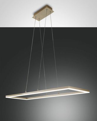 Fabas Luce 3394 - 45 - 225 Suspension Bard LED Dim 52 W 4680LM Farbe Gold Matt L: 92 x 32 cm
