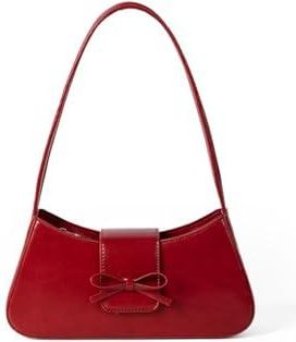 Generic Sac Hobo r&eacute;tro Y2K pour femme, taille moyenne, capacit&eacute; de 1,9 l, avec bandouli&egrave;re, sac &agrave; main en similicuir de couleur unie pour un usage quotidien, 