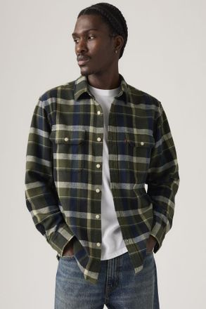Levi's Surchemise Jackson Worker - Homme - Vert / Medina Plaid Deep Depths Flannel - 2XL