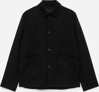 Arket Jacke Aus Wolle Und Baumwolle -Schwarz