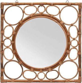 Anna + Nina Miroir en bambou Anna + Nina
