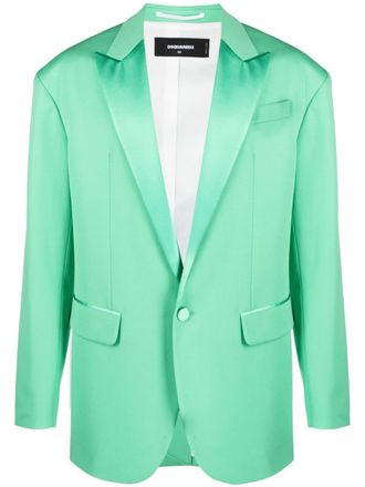 Dsquared2 blazer boutonn&eacute; en soie - Vert