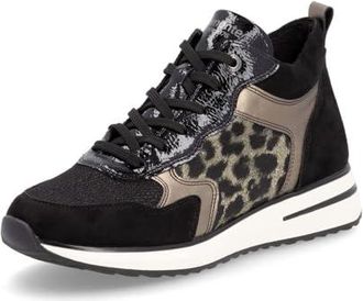 Remonte Bottes classiques D1G71 pour femme, bottines à semelle lâche, Noir Combi 03, 43 EU