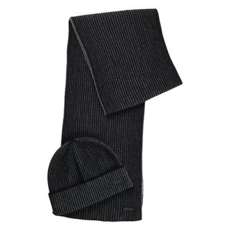 HUGO BOSS Ensemble &Eacute;charpe Ercole - Homme - Accessoires - Noir - Taille: ONE Size