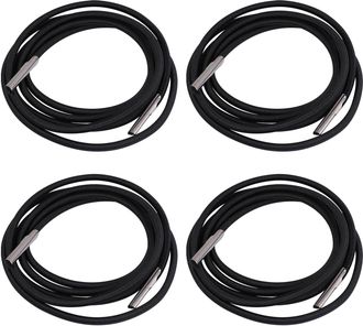 DOITOOL 4 Stück Teiliges Elastisches Ersatzseil Liegestühle und Relaxsessel Starke Langlebige Kordeln für Outdoor sitzmöbel Einfach zu Ersetzen Schwarz