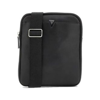Guess Firenze Sacoche Elegante Leder Tasche - - Bags - Herren - Schwarzk - ONE SIZE