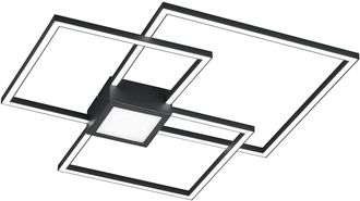 Trio Leuchten LED Deckenleuchte Hydra 676210442, Metall Anthrazit, inkl. 38 Watt LED, Switch Dimmer