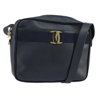 Ferragamo Pre-owned Leder-Umh&auml;ngetasche - - Pre-owned - Damen - Blau - ONE SIZE