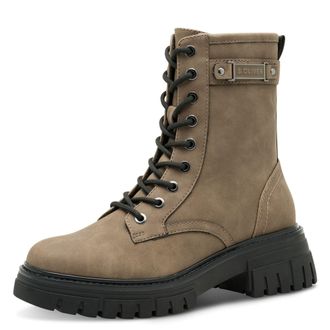 s.Oliver Damen Stiefeletten zum Schn&uuml;ren mit Rei&szlig;verschluss, Braun (Dark Taupe), 39 EU