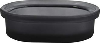 Spirella Seifenschale Glas dekorative Badausstattung Seifenablage Yoko Ma&szlig;e: 13,3 x 9,8 x 4 cm - Grau