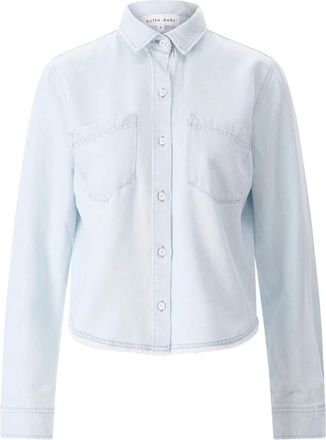 Bella Dahl Femme, Blouses et Chemises, Bleu, Taille: 38 FR Chemise boutonn&eacute;e &agrave; ourlet effiloch&eacute;