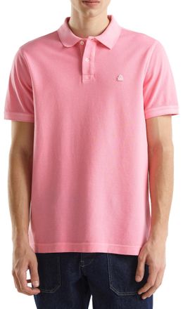 Benetton Herren Maglia Polo M/M 3089u301k Polohemd, Rosa, XXL
