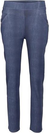 Malito more than fashion Malito Z046 Legging pour femme - Pantalon de sport basique uni - Jeggings en denim aspect jean - Pantalon de loisirs élégant, Bleu jean, XXL