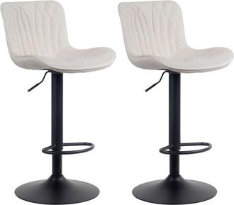 Clp Ensemble de 2 tabourets de bar Linus Crema, velours