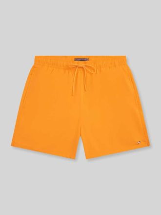 Tommy Hilfiger Regular Fit Badeshorts mit Logo-Stitching
