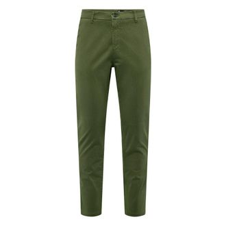 Bomboogie Homme, Pantalons, Vert, Taille: W30 Pantalon Chino Coupe Slim en Satin Stretch avec Micro Imprim&eacute;