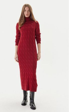 Tommy Hilfiger Strickkleid WW0WW46429 Rot Slim Fit