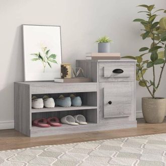 vidaXL Vidaxl - Armoire à chaussures sonoma gris 100x42x60 cm bois dingénierie