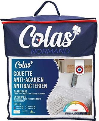 Colas Normand Bettdecke Staubmilben und antibakteriell, leicht, 200 x 200 cm, lang anhaltende Wirkung, perfekte Hygiene, Mikrofaser, weich und bequem, waschbar, fra