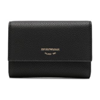 Emporio Armani Schwarze Casual Geldb&ouml;rse mit Kartenhalter - - Accessories - Damen - Schwarzk - ONE SIZE