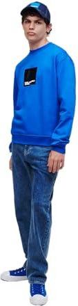 Karl Lagerfeld Karl Lagerfeld Jeans, Homme, Sweat À Logo Box, Coupe Régulière, Bleu, M
