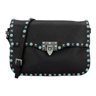 Valentino Pre-owned Rockstud Schultertasche - - Pre-owned - Damen - Schwarzk - ONE SIZE