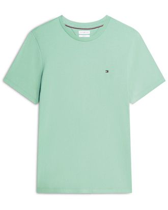 Tommy Hilfiger Softes T-Shirt mit kleiner Logo-Stickerei, Regular Fit in