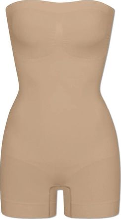 SKIMS Skims, Femme, Sous-v&ecirc;tements, Beige, Taille: 42 FR Bodysuit Shorty Sans Couture &agrave; Bretelles Amovibles