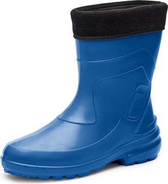 Ladeheid Thermo Eva Gummistiefel Damen gef&uuml;ttert wasserdichte und federleichte Regenstiefel Damen LA-800-2017 (Kornblume/Schwarz, 38 EU)