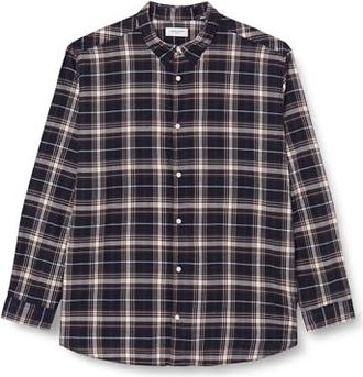 Jack & Jones JACK&JONES PLUS Jorjoshua Check Shirt Ls Pls Chemise de Loisirs, Outer Space, 5XL Homme