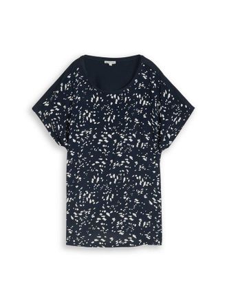 Tom Tailor T-Shirt T-Shirt Plus Size - T-Shirt im Material-Mix