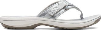Clarks Damen Brinkley Sea Sandal, Argent Synthétique, 41 EU