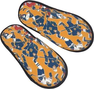 Generic Hockey Homme Femme Pantoufles L&eacute;g&egrave;res Chaussons Doux Slippers Pour Automne Maison Hiver M
