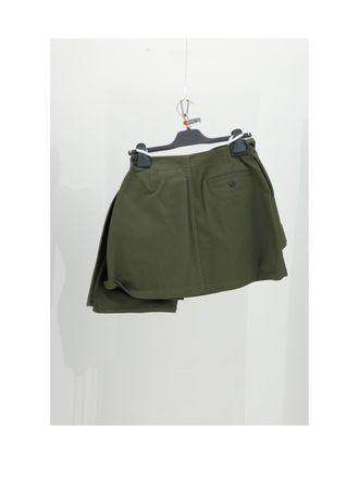 Dior Womens Mini Skirt Khaki Cotton