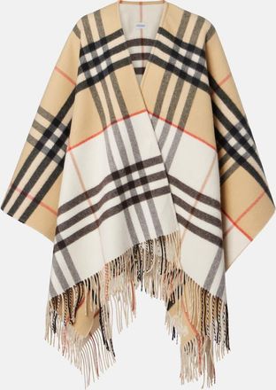 Burberry Cape Burberry Check aus Kaschmir und Wolle