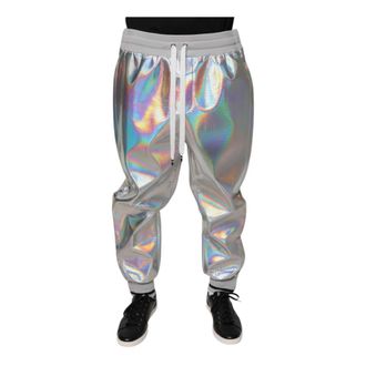 Dolce & Gabbana Iridescent Logo Jogger Sweatpants - - Trousers - Herren - Grau - L