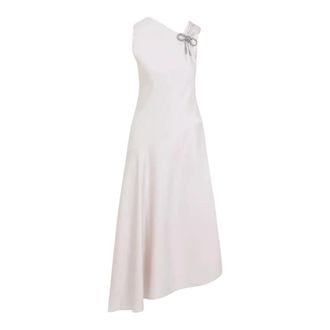 Jil Sander Envers Satin Abendkleid - - Dresses - Damen - Beige - S