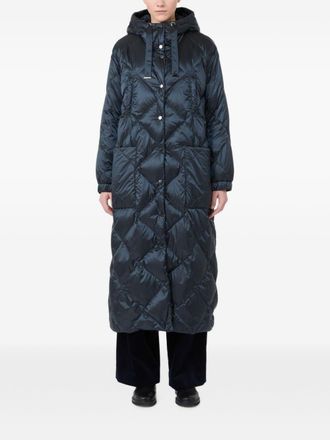 Max Mara Womens Down Jacket Mtcabete Blue Polyester Puffer