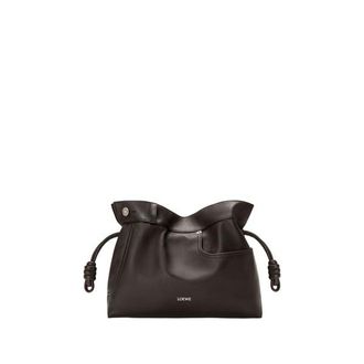 Loewe Flamenco clutch moyen Panta en cuir de veau brillant