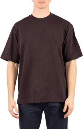 Lacoste Homme, Tops, Brun, Taille: S T-Shirt Ample en Jersey Lourd