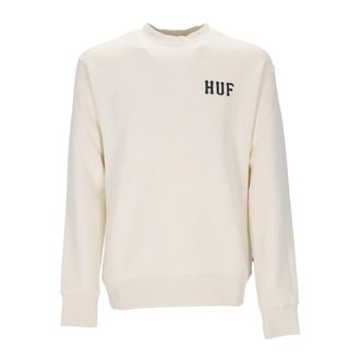 HUF Klassischer Crewneck Sweatshirt Nat&uuml;rlich Langarm - - Sweatshirts & Hoodies - Herren - Beige - XL