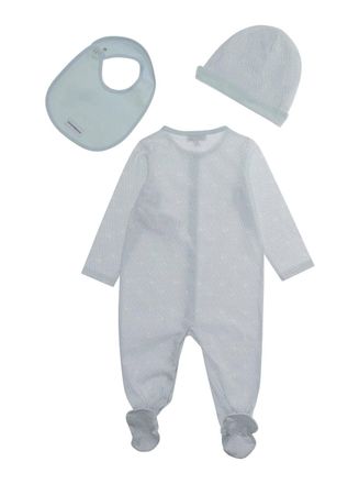 Emporio Armani Unisex Coordinated Set Light Blue Cotton Tracksuit Sets